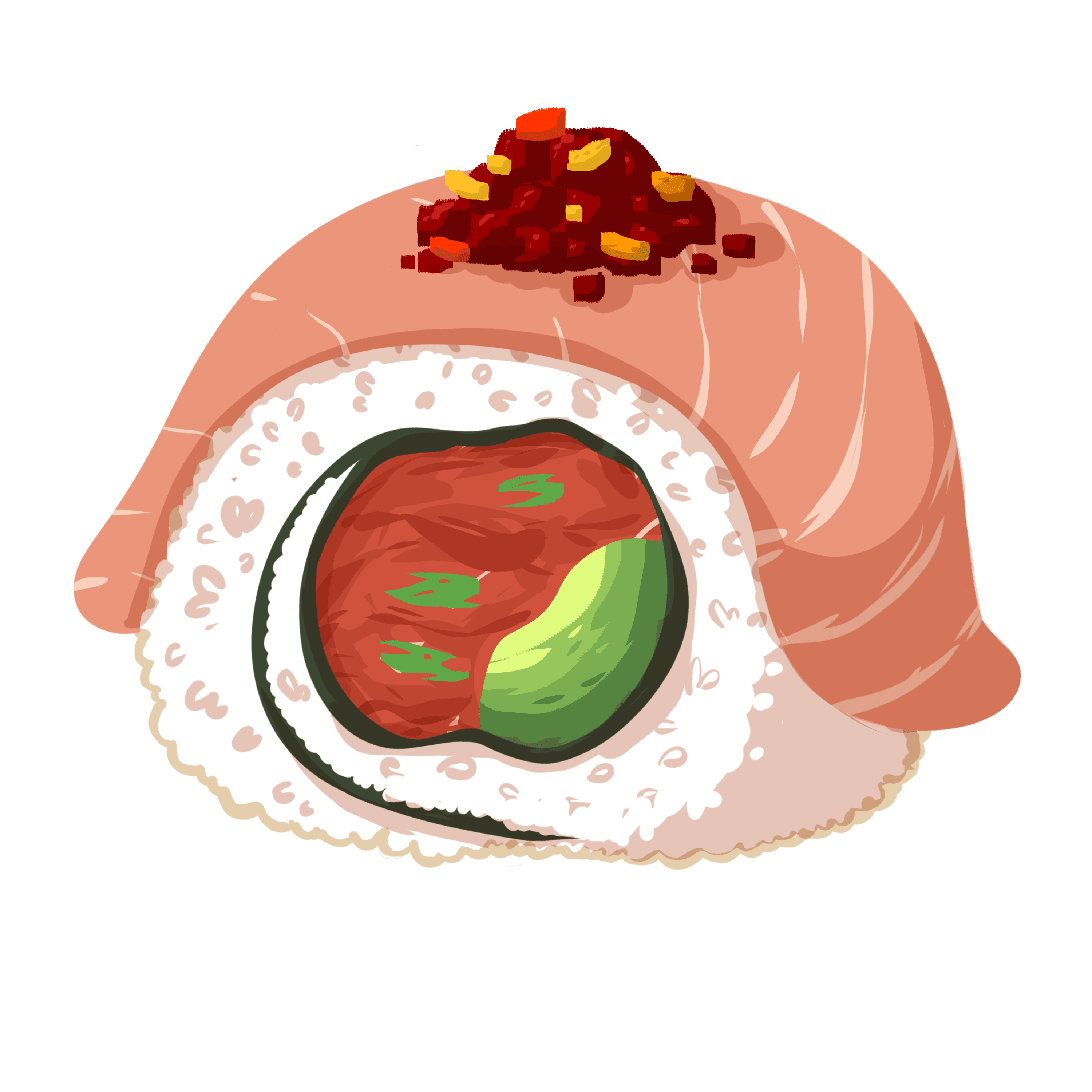 Sushi Roll Cartoon