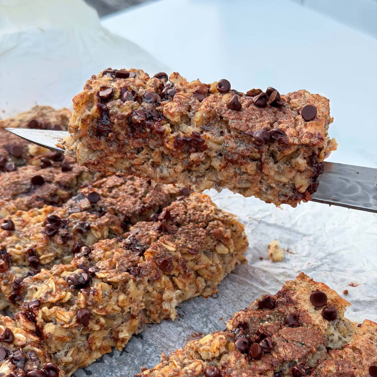 Baked Oatmeal Bars (High Fiber) - Crafty Cookbook